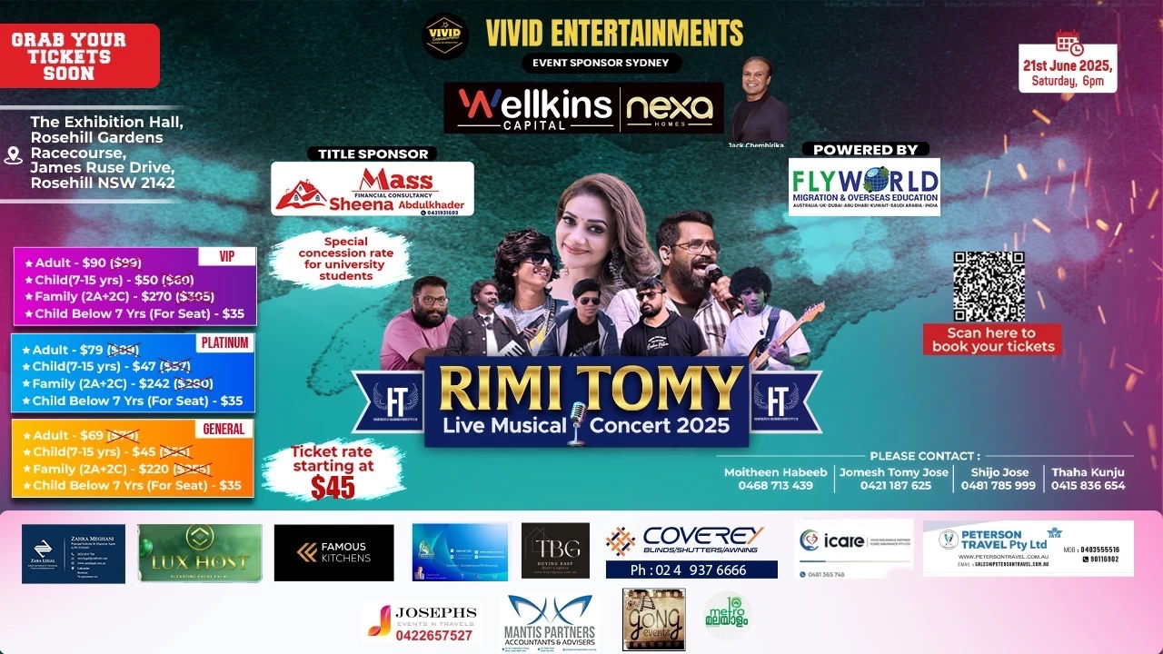 JustEasyBook - RIMI TOMY LIVE MUSICAL CONCERT 2025 SYDNEY